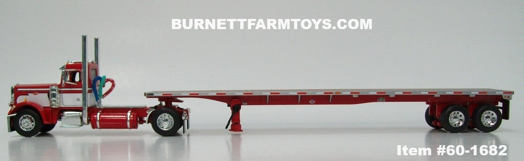 Item #60-1682 Red White Black Outline Peterbilt 359 Day Cab with Silve ...