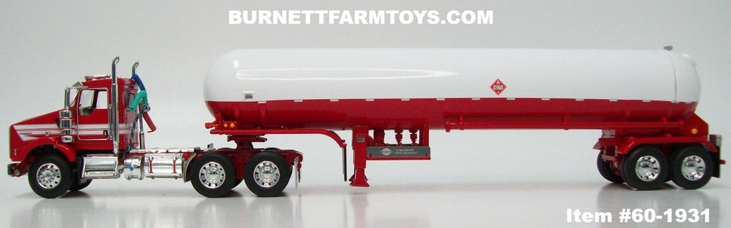 Item #60-1931 Red White Kenworth T800 Day Cab with White Red Tandem Ax ...