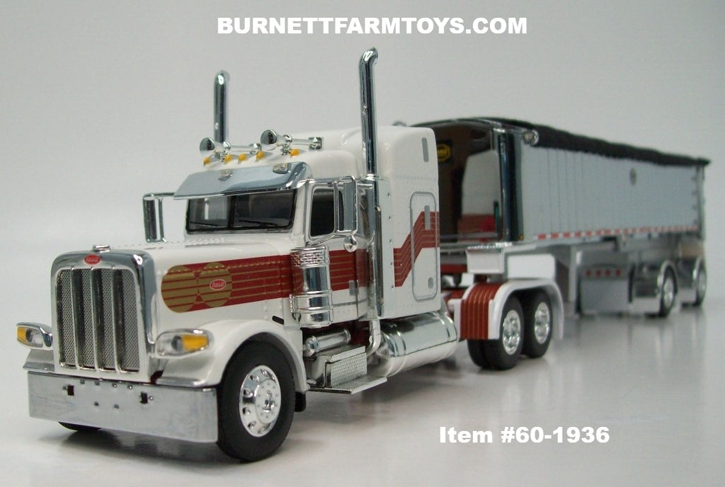 Item #60-1936 White Burgundy Gold Peterbilt 389 48-inch Mid Roof Sleep ...