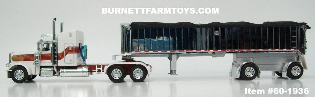 Item #60-1936 White Burgundy Gold Peterbilt 389 48-inch Mid Roof Sleep ...