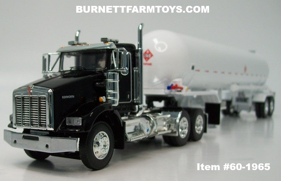 Item #60-1965 Black Kenworth T800 Day Cab with White Tandem Axle Missi ...