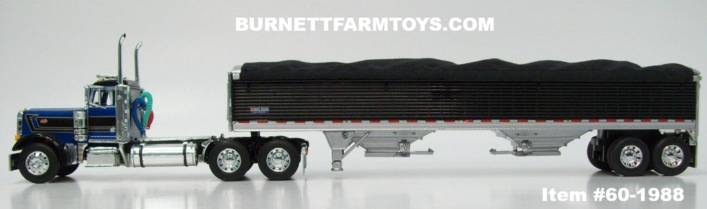 Item #60-1988 Blue Metallic Black Gold Outline Peterbilt 379 Day Cab w ...