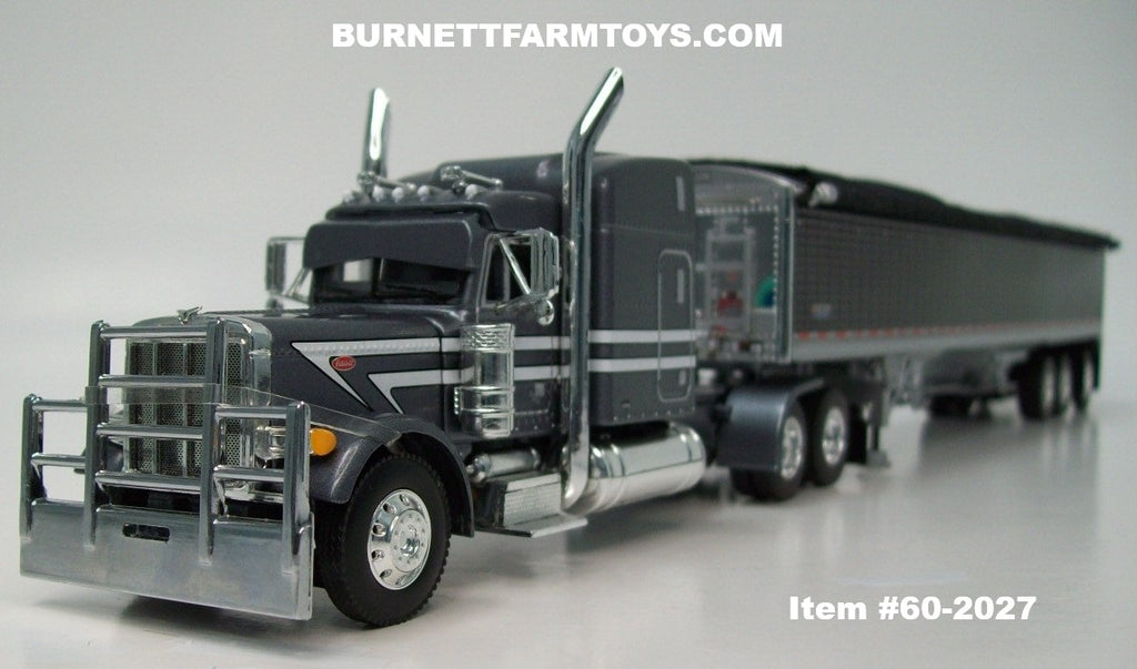 Item #60-2027 Gun Metal Gray White Black Outline Peterbilt 379 63-inch ...