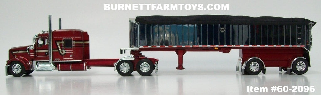 Item #60-2096 Candy Apple Red Gold Stripe Black Stripe Kenworth W900L ...