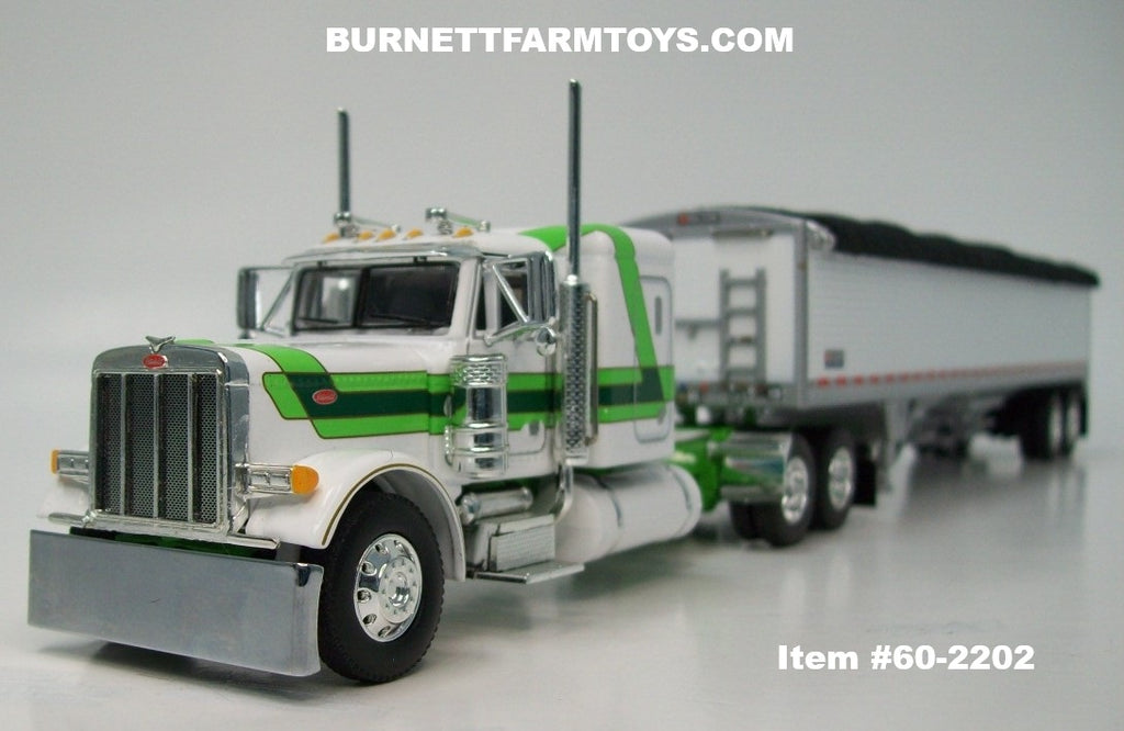 Item #60-2202 White Green Stripe Lime Green Gold Outline Peterbilt 379 ...