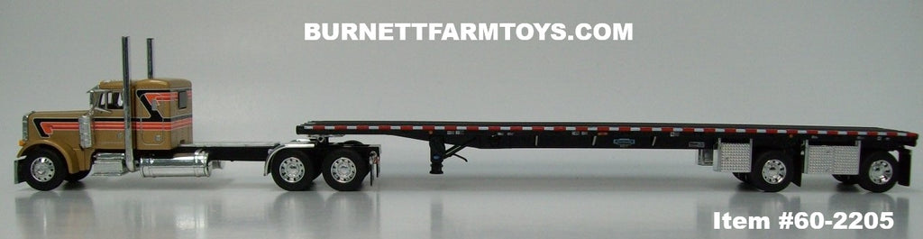 Item #60-2205 Gold Black Orange Red Stripe White Outline Peterbilt 379 ...