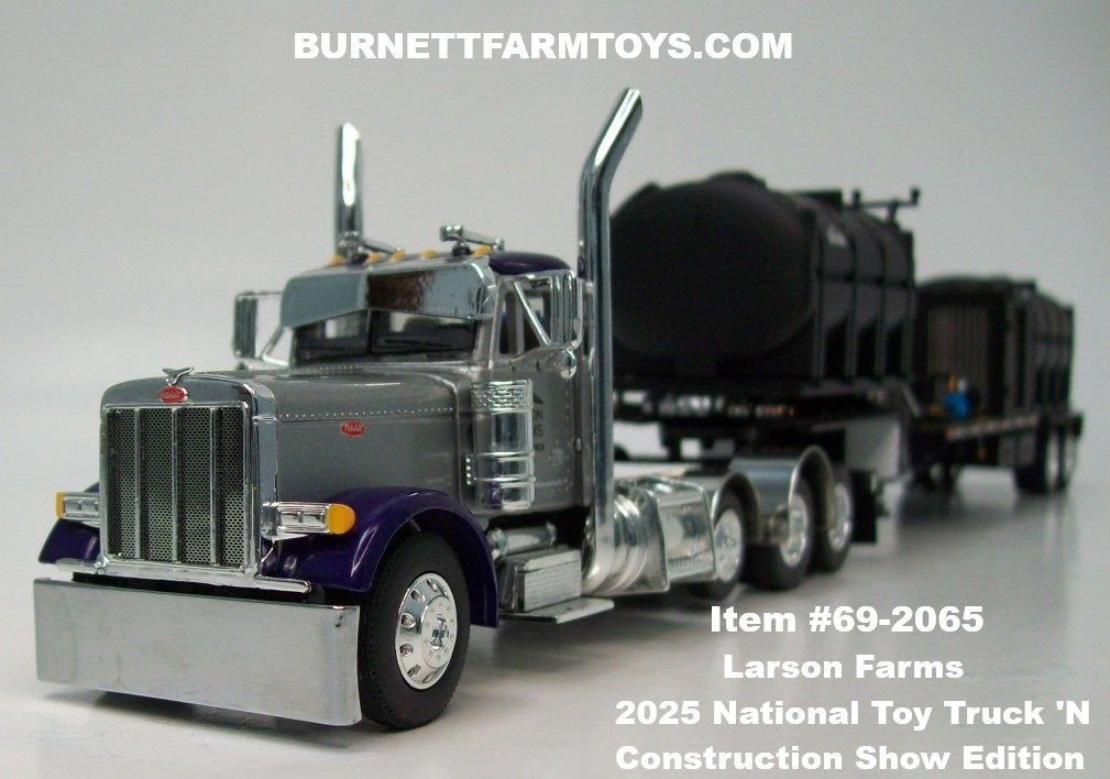 Item #69-2065 Larson Farms Silver Purple Tri-Axle Peterbilt 379 Day Ca ...