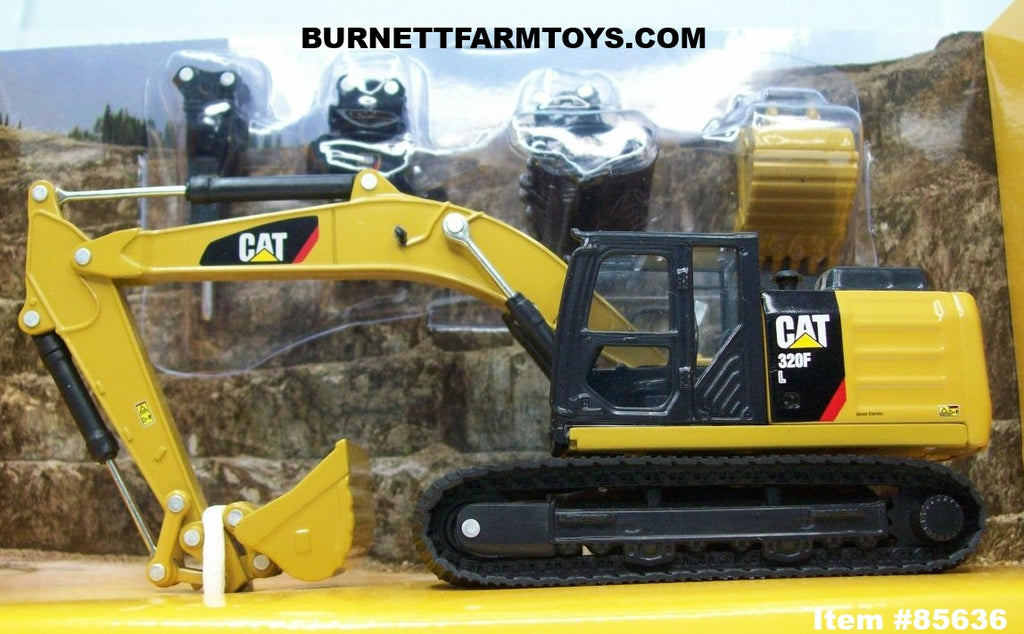 Item #85636 CAT 320F L Hydraulic Excavator with Implements - 1/64 Scal ...