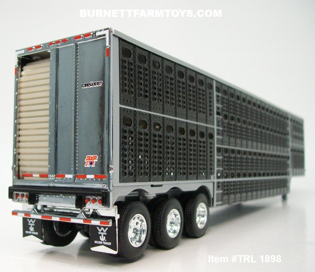 Item #TRL 1898 Black Sided Silver Trim Tri-Axle Wilson Silver Star Liv ...