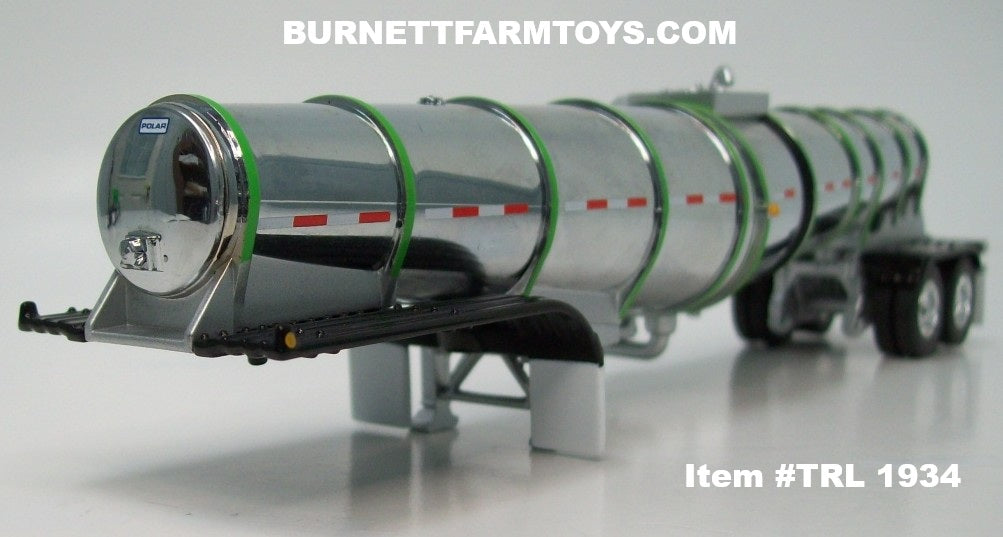 Item #TRL 1934 Chrome Green Banded Tandem Axle Polar Deep Drop Tanker ...