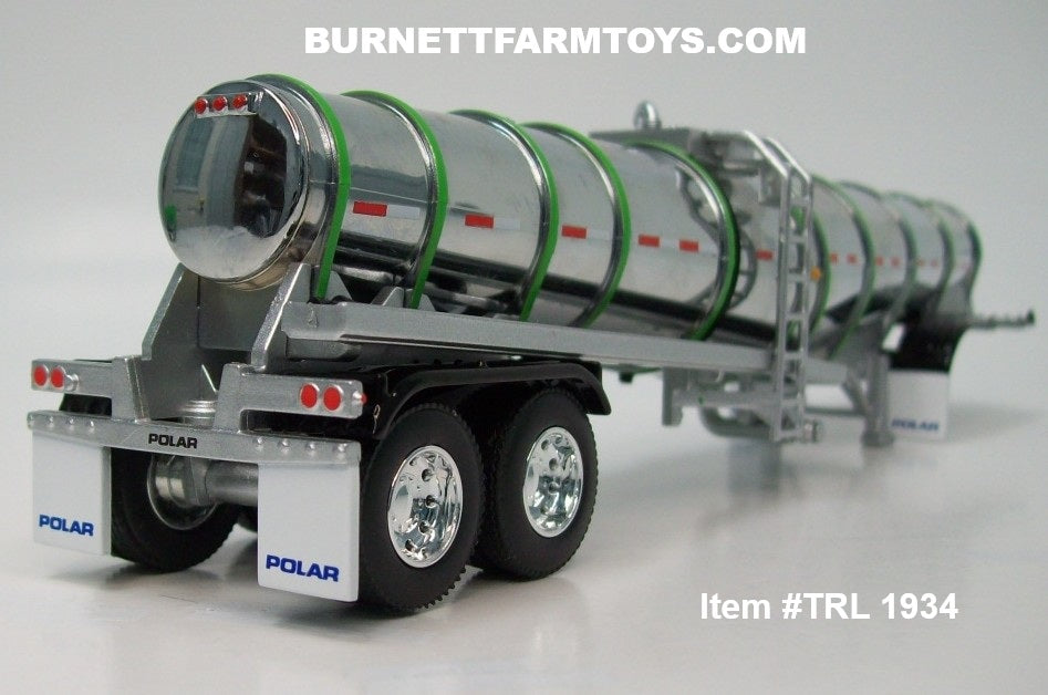 Item #TRL 1934 Chrome Green Banded Tandem Axle Polar Deep Drop Tanker ...