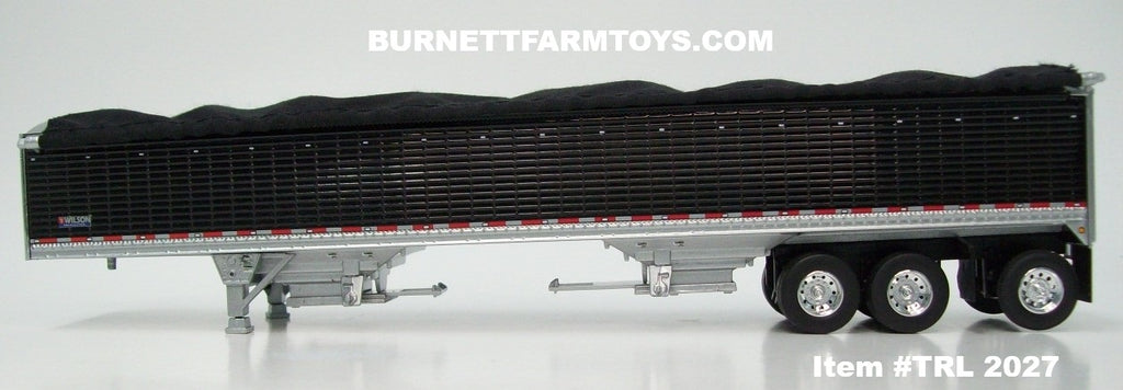 Item #TRL 2027 Black High Sided Black Tarp Silver Frame Tri-Axle Wilso ...