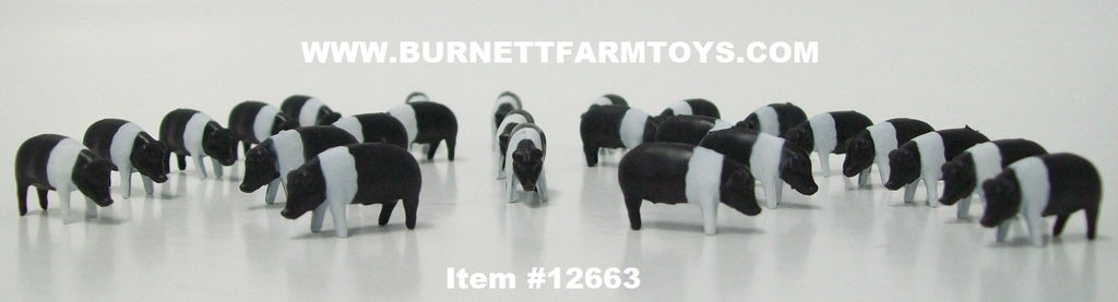 Item #12663 Black White Pigs - Pack Contains 25 Pigs - 1/64 Scale ...