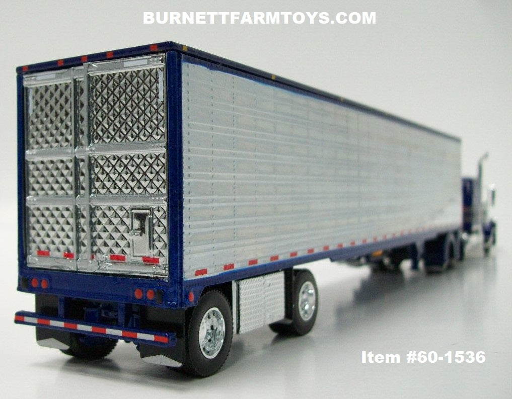 Item #60-1536 Cobalt Blue Gun Metal Gray Gold Outline Peterbilt 389 63 ...