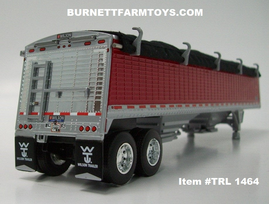 Item #TRL 1464 Red Sided Black Tarp Silver Frame Tandem Axle Wilson Co ...